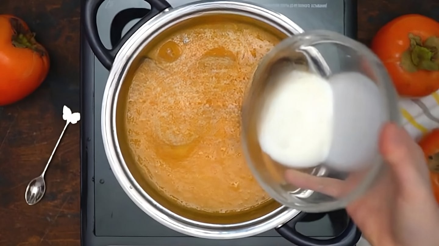 Persimmon Jam Canning Recipe And Step-by-step Preserve